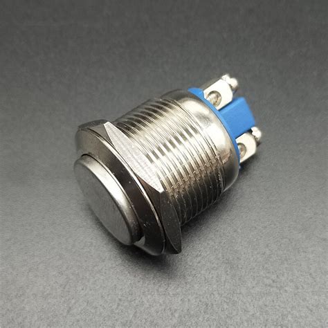 19mm Metal Push Button Switch IP66 Nickel Plated B Grandado