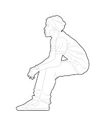 Man Sitting Looking At The Side As A Dwg Person People Dwg Free Dwg Cad Block Artofit