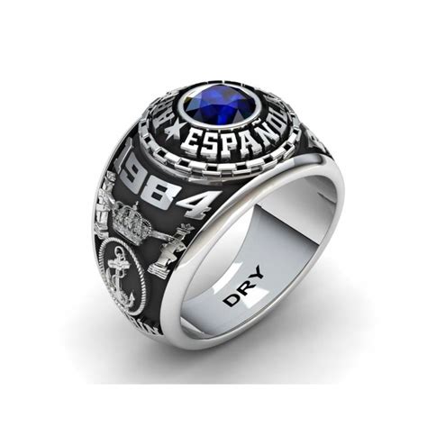 Solid Silver Spanish Army Class Ring Pepe Dry