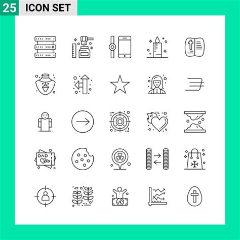 Pack Of 25 Line Style Icon Set Outline Symbols For Print Creative Signs Isolated On White