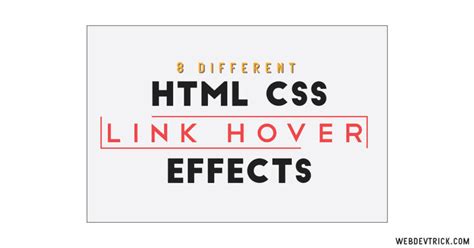 Css Link Hover Effects 8 Different Types Of Hover Effects