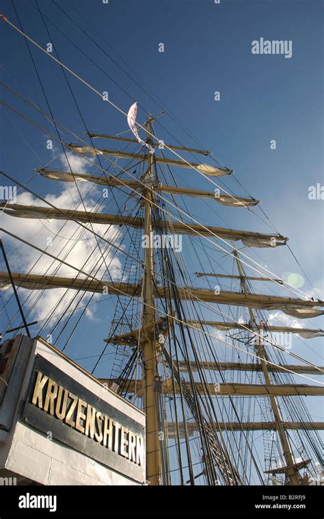 Four Masted Russian Bark Tall Ship Kruzenshtern Brest 2008 Maritime