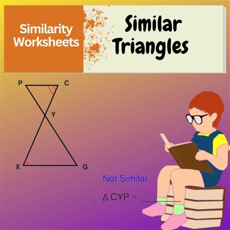 Similar Triangles Worksheets State The Similarity Type Similarity Worksheets Made By Teachers