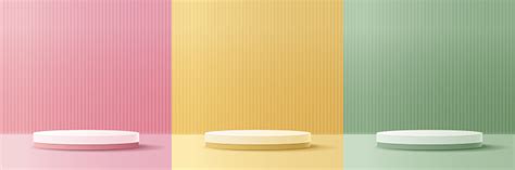 화장품 배경 및 제품 프레젠테이션 브랜딩 및 포장 프레젠테이션을 위한 프리미엄 연단 디스플레이를 설정합니다 배경의 그림자가 있는 스튜디오 무대 벡터 디자인 0명에 대한 스톡