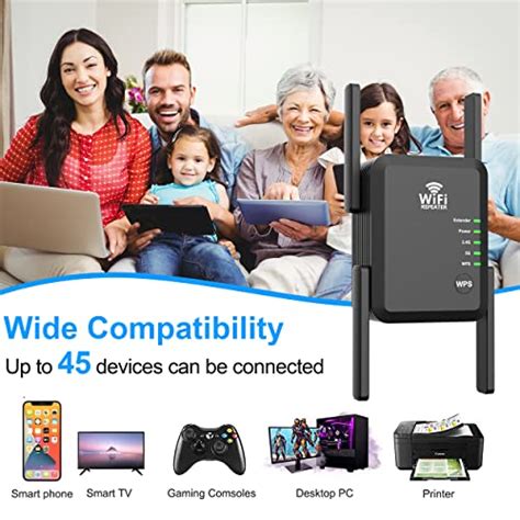 WiFi Extender Signal Booster Long Range Coverage To Sq Ft And Devices WiFi GHz