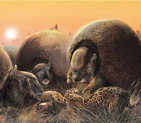 Smilodon Populator Coalition Of 2 V Doedicurus Clavicaudatus Carnivora