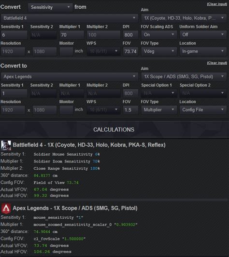 Battlefield 4 To APEX Technical Discussion Mouse Sensitivity Community
