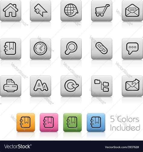 Website Buttons Royalty Free Vector Image VectorStock