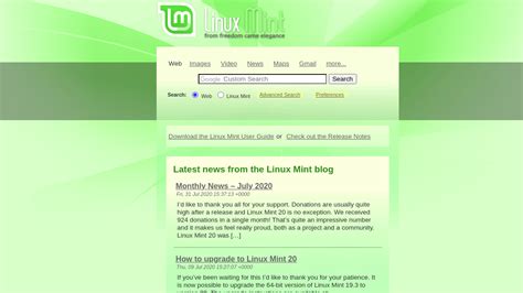Novidades do Linux Mint para o mês de Julho de 2020