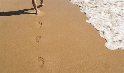 Sandy Beach Footprints Jinthese