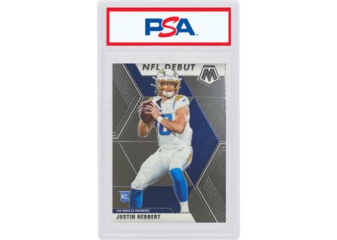 Justin Herbert 2020 Panini Mosaic Nfl Debut Rookie 263 Psa Or Bgs