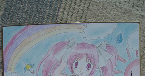色紙 おりじなる★雨あめふれふれ～ せたゆきるのイラスト Pixiv