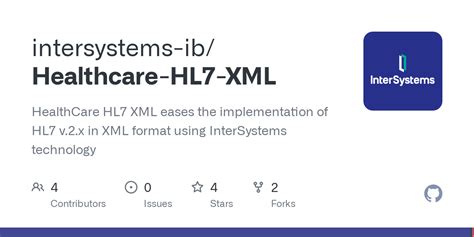 GitHub Intersystems Ib Healthcare HL7 XML HealthCare HL7 XML Eases
