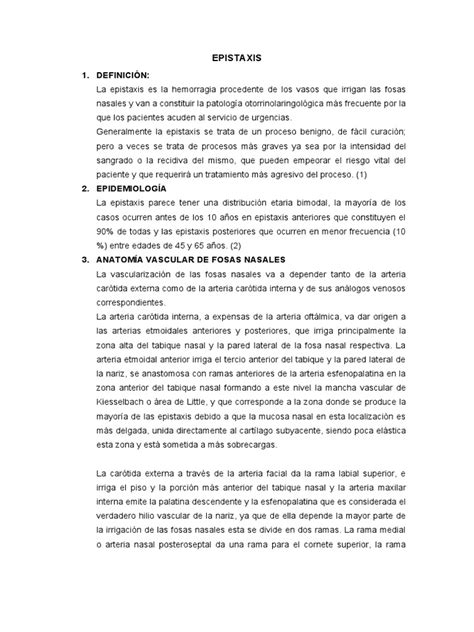 Epistaxis F Pdf Nariz Humana Especialidades Medicas
