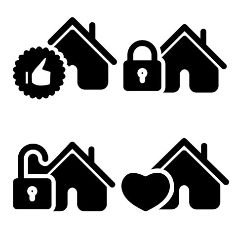 Huis Vector Lijn Icoon Huis Vector Illustratie Symbool Huizen Vector