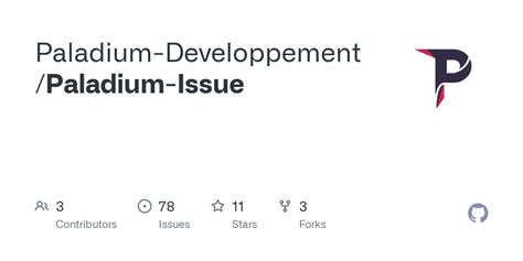 Github Paladium Developpementpaladium Issue