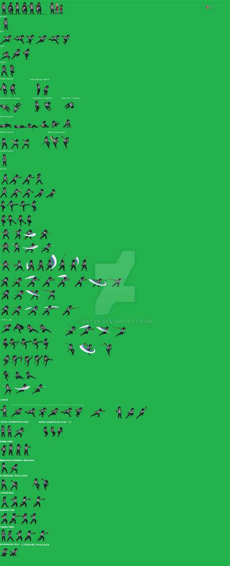 Sasuke Uchiha Adult Nzc Sprite Sheet By Rct29 On Deviantart