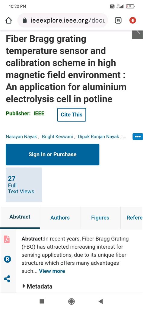Dr Bright Keswani On Linkedin Ieee Publication Fiber Bragg Grating Temperature Sensor And