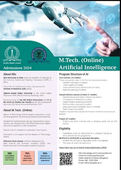 Mtech Artificial Intelligence At Indian Institute Of Science Iisc Anand Thirunavukarasou