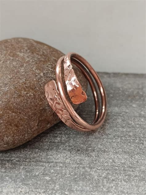 Pure 100 Copper Wrap Ring Arthritis Thumb Ring Solid Copper Ring