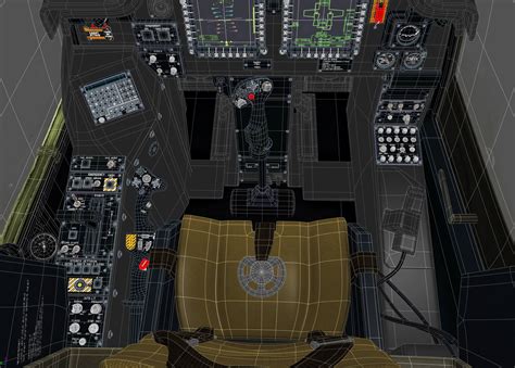 Ah 64d Apache Longbow Helicopter Cockpit 3d Model By Nonecg