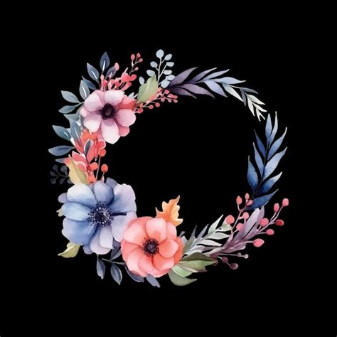 Premium Vector Floral Watercolor Frame With Flowers