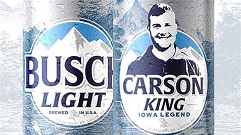 Iowa Legend Carson King Gets His Own Busch Light Cans A Years Supply