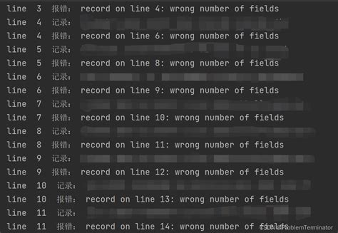 解决record On Line 2 Wrong Number Of Fields Csdn博客