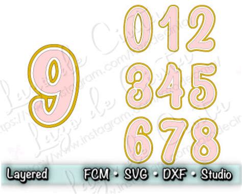 Layered Numbers Svg Numbers Layers Age Birthday Etsy