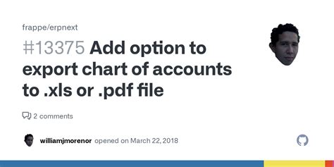 Add Option To Export Chart Of Accounts To Xls Or Pdf File · Issue