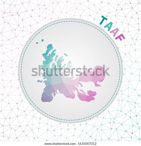 Vector Polygonal Taaf Map Map Country Stock Vector Royalty Free