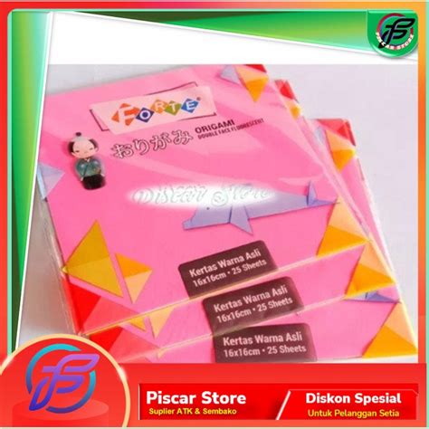 Jual Kertas Origami Kecil Forte Isi 25 Lembar Kertas Lipat 16x16 2