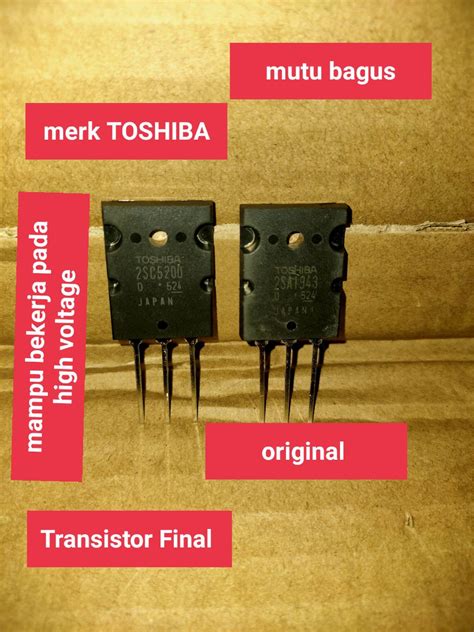 Transistor Final Toshiba 2sa1943 Dan 2sc5200 Lazada Indonesia