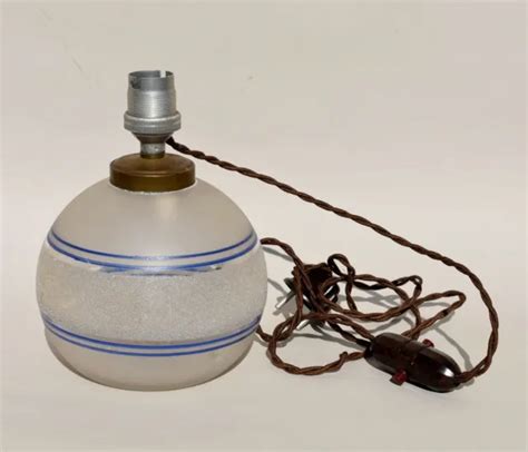 ANCIEN PIED DE Lampe En Verre Vintage Vers 1950 EUR 44 00 PicClick FR