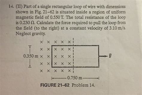 Solved Part Of A Single Rectangular Loop Of Wire With