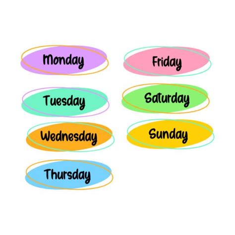 Free Printable Days Of The Week Chart