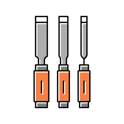 Chisel Carpenter Tools Color Icon Vector Illustration 18995014 Vector