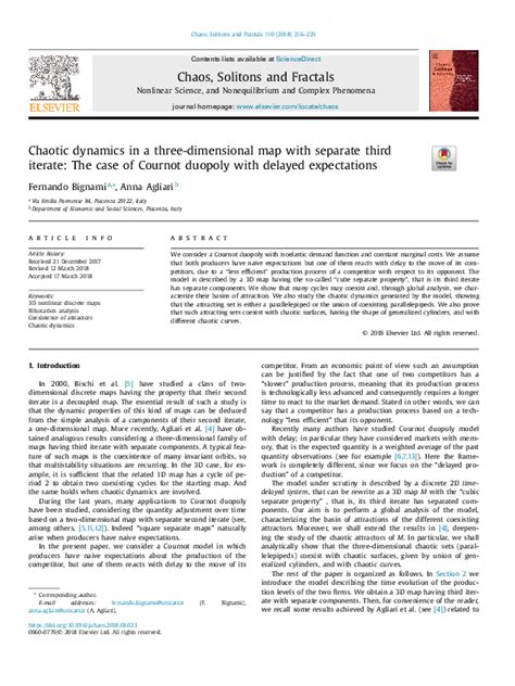 Pdf Chaotic Dynamics In A Three Dimensional Map With Separate Third