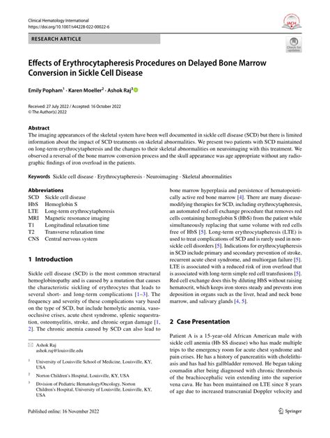 Pdf Effects Of Erythrocytapheresis Procedures On Delayed Bone Marrow