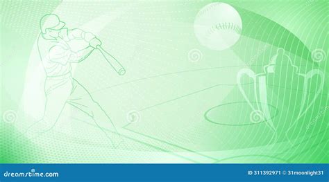 Baseball Themed Background Cartoon Vector 311392275