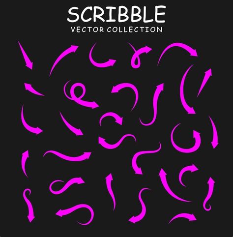 Premium Vector Vector Set Of Hand Drawn Ink Pen Scribbles