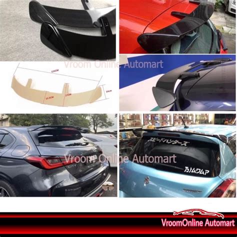 Universal Roof Spoiler Rear Wing For 99 Hatchback Suv Honda City
