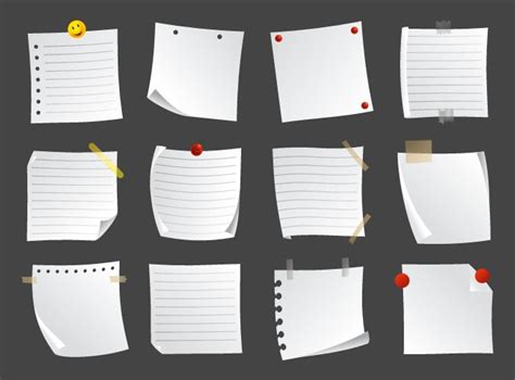 Lined Sticky Note Blank Paper Sheet Royalty Free Vector