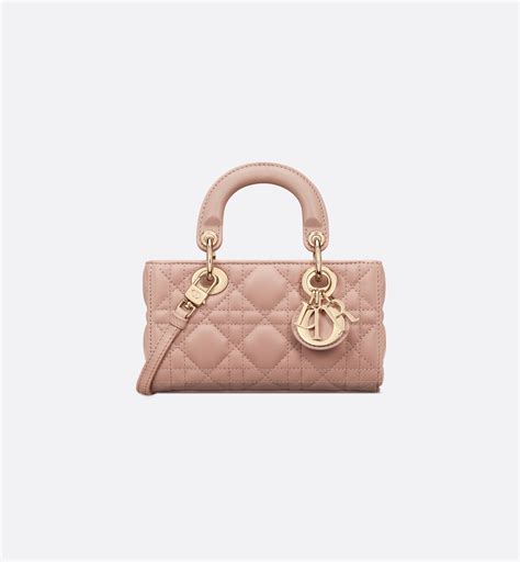 Lady D Joy Micro Bag Rose Des Vents Cannage Lambskin Dior