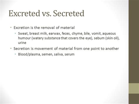 Excretion Vs Secretion Pancreatic Secretion Clinical Tree