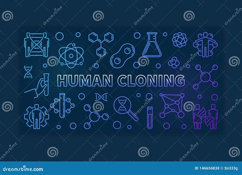 Human Cloning Icons Set Cartoon Vector 73201563