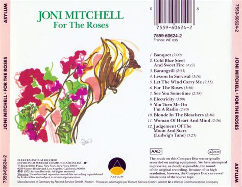 Joni Mitchell For The Roses 73847933