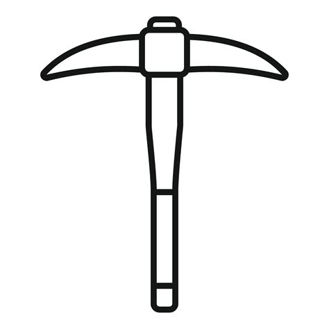 Mining Pickaxe With Wooden Handle For Extraction Work 49554704 Vector