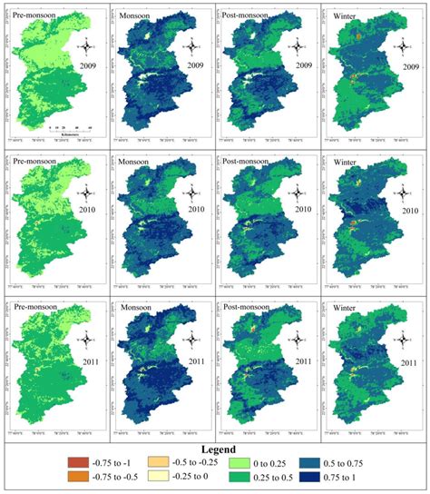 Seasonal Normalized Difference Vegetation Index Ndvi For 2009 2010