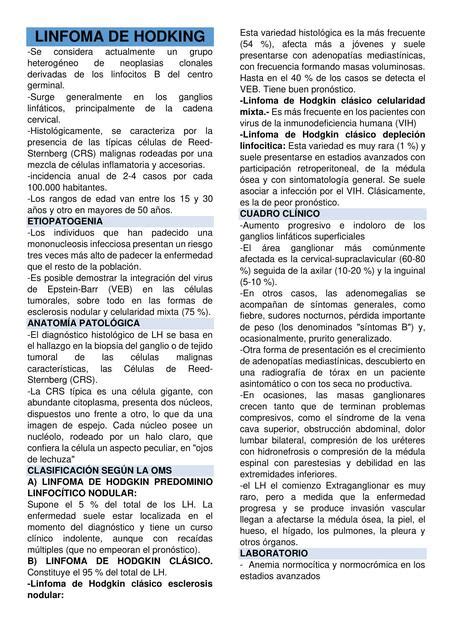 Linfoma De Hodking Leonardo Rodríguez Coro Udocz